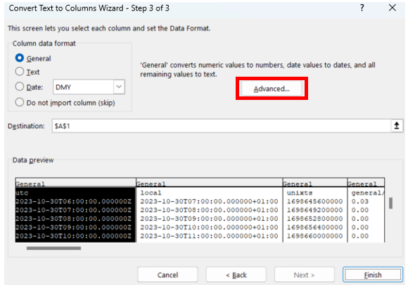 Format Csv File For Readability In Excel Sens Innovation Aps